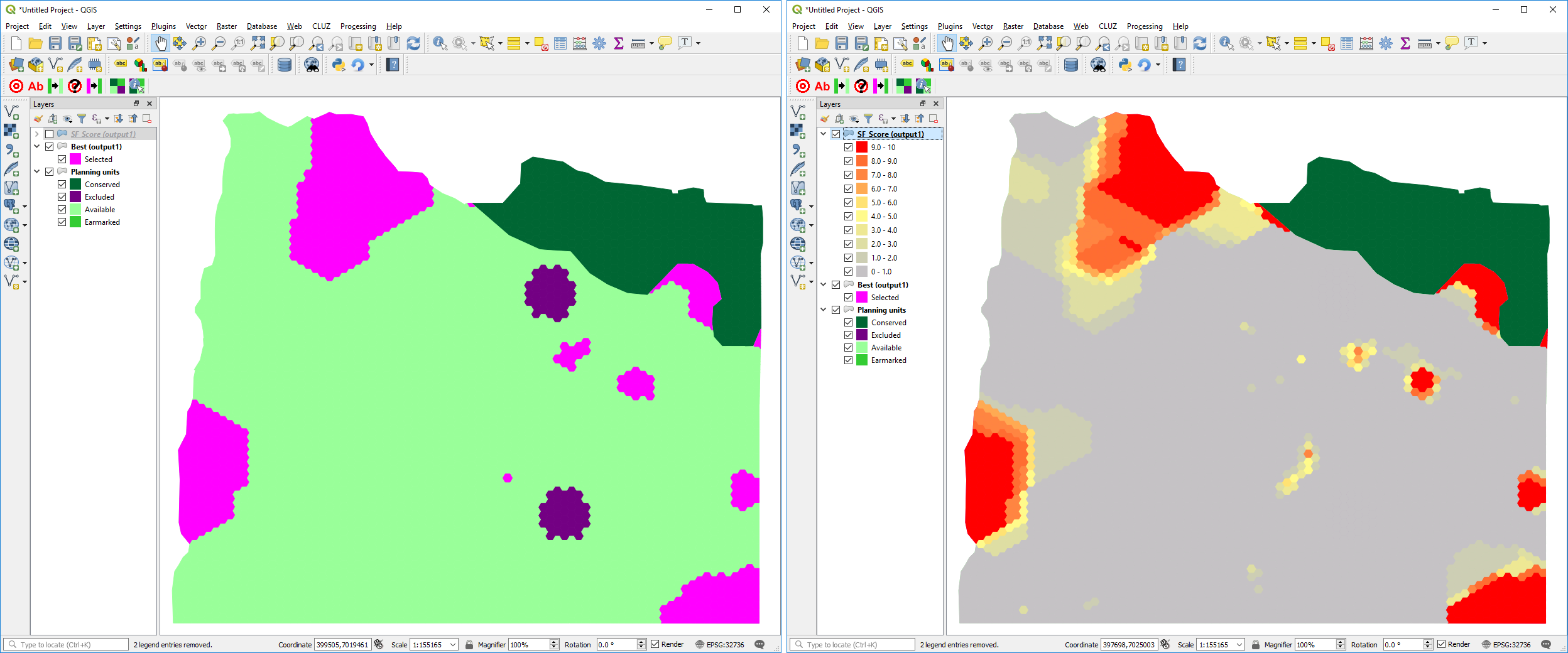 The CLUZ plugin for QGIS: designing conservation area systems and other ...