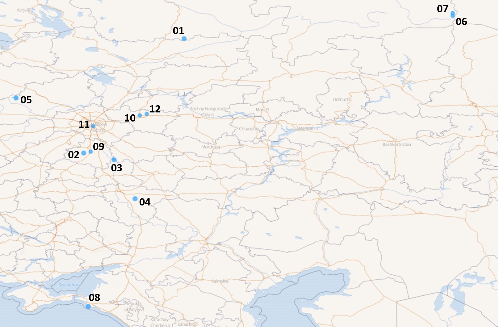 Contribution to the "Atlas of the Russian Flora": Twelve local floras ...